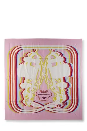 Hermès Multicolor 'brides De Gala' Silk Scarf 90 - Pink