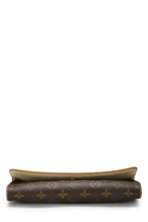 LOUIS VUITTON Monogram Canvas Pochette Twin Bag - Brown