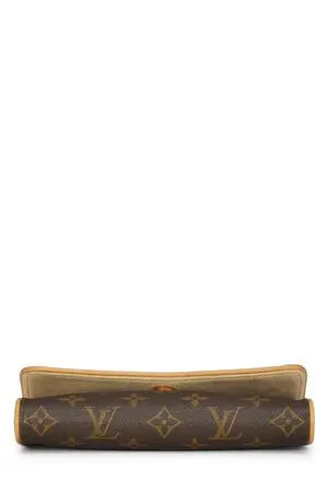 LOUIS VUITTON Monogram Canvas Pochette Twin Bag - Brown