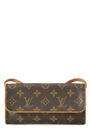 LOUIS VUITTON Monogram Canvas Pochette Twin Bag - Brown