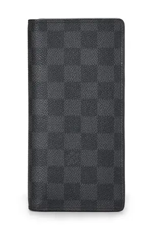 LOUIS VUITTON Damier Graphite Brazza Continental Wallet - Black