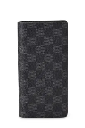 LOUIS VUITTON Damier Graphite Brazza Continental Wallet - Black