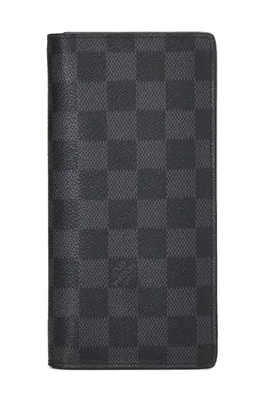 LOUIS VUITTON Damier Graphite Brazza Continental Wallet - Black