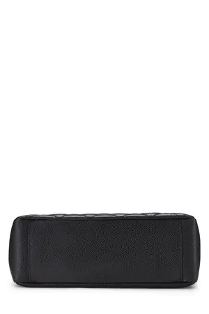 Chanel Quilted Caviar Petite Shopping Tote - Black