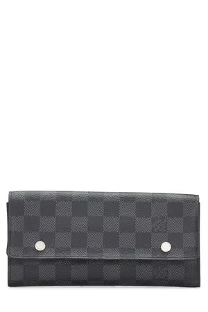 LOUIS VUITTON Damier Graphite Compact Modulable Wallet - Black