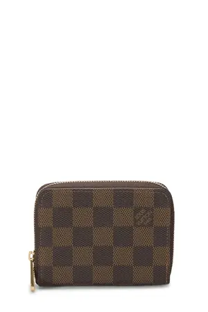 LOUIS VUITTON Damier Ebene Zippy Coin Purse - Brown