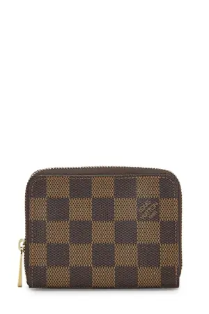 LOUIS VUITTON Damier Ebene Zippy Coin Purse - Brown
