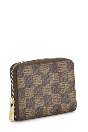 LOUIS VUITTON Damier Ebene Zippy Coin Purse - Brown