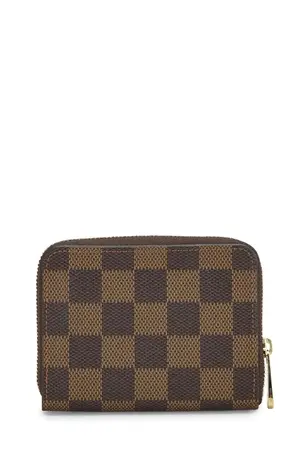 LOUIS VUITTON Damier Ebene Zippy Coin Purse - Brown