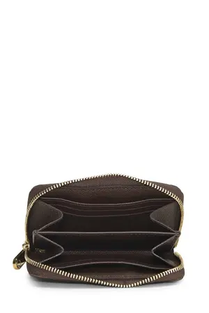 LOUIS VUITTON Damier Ebene Zippy Coin Purse - Brown