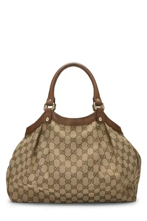 Gucci Original Gg Canvas Sukey Tote Bag - Brown