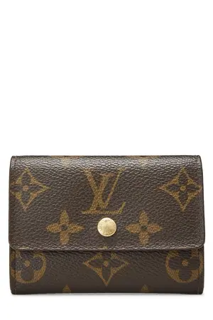 LOUIS VUITTON Monogram Canvas Porte Monnaie Plat - Brown