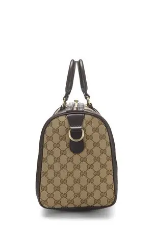 Gucci Original Gg Canvas Vintage Web Boston Medium Duffle Bag
