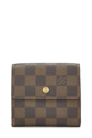 LOUIS VUITTON Damier Ebene Elise Wallet - Brown