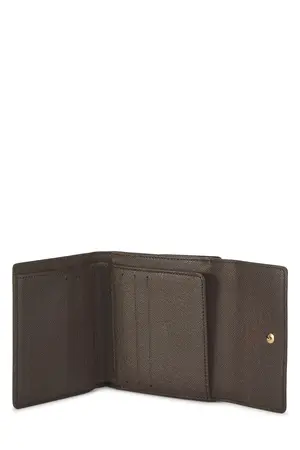 LOUIS VUITTON Damier Ebene Elise Wallet - Brown