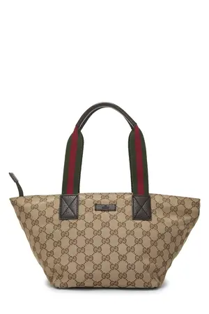 Gucci Original Gg Canvas Soft Zip Tote - Brown