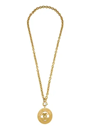 CHANEL CC Sunburst Medallion Necklace