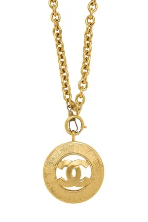 Chanel Cc Sunburst Medallion Necklace