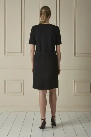 PATOU Wool Zippered Shift Dress