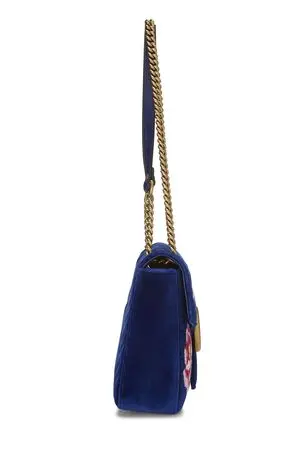 Gucci Velvet Gg Marmont Shoulder Bag