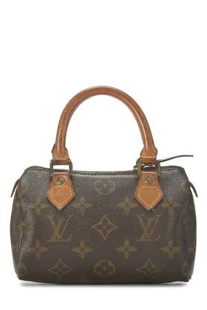 LOUIS VUITTON Monogram Canvas Hl Speedy Mini Handbag - Brown