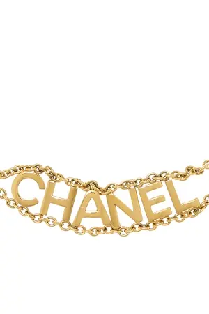 Chanel Hammered Logo Chain Belt