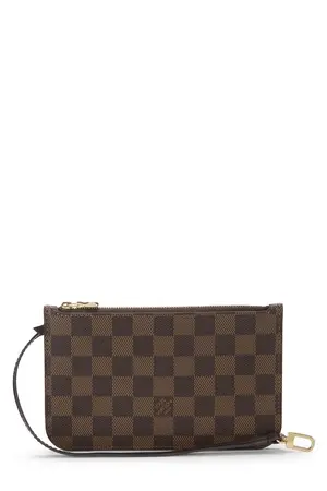 LOUIS VUITTON Damier Ebene Neverfull Pouch - Brown