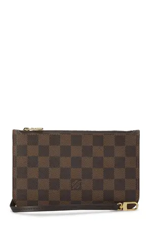 LOUIS VUITTON Damier Ebene Neverfull Pouch - Brown