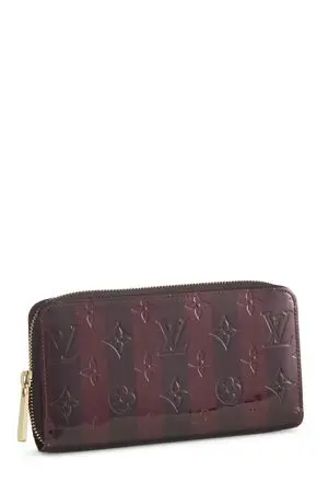 LOUIS VUITTON Amarante Rayures Monogram Vernis Zippy