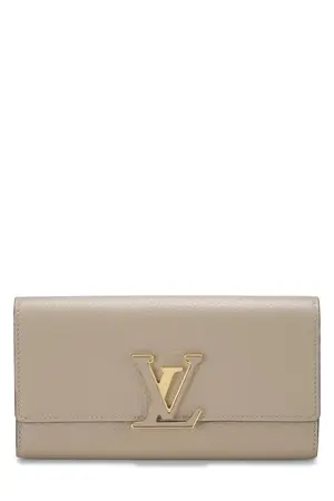 LOUIS VUITTON Taurillon Capucines Wallet - Beige