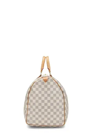 LOUIS VUITTON Damier Azur Keepall 50 Duffle Bag - White