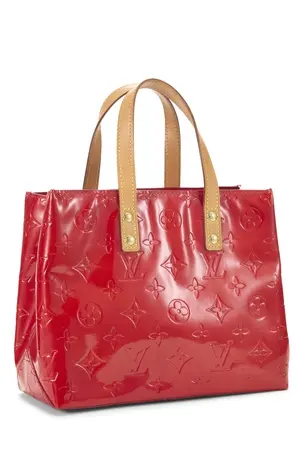 LOUIS VUITTON Monogram Vernis Reade Tote - Red