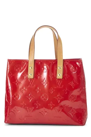 LOUIS VUITTON Monogram Vernis Reade Tote - Red