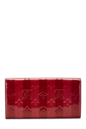 LOUIS VUITTON Monogram Vernis Rayures Sarah Wallet