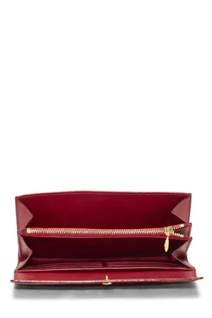 LOUIS VUITTON Monogram Vernis Rayures Sarah Wallet