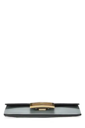 Fendi Leather Flat Baguette Bag - Green