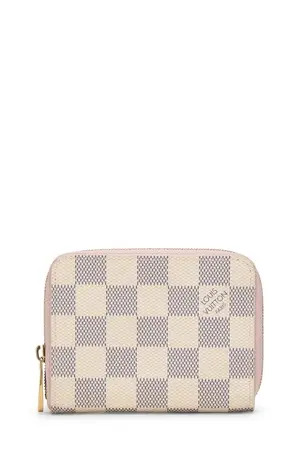 LOUIS VUITTON Damier Azur Zippy Coin Purse - Pink