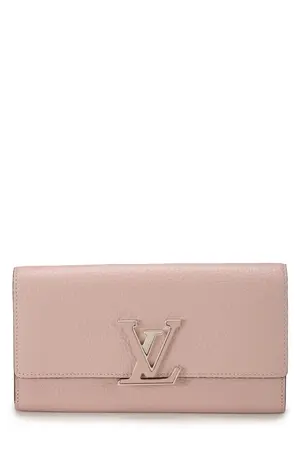 LOUIS VUITTON Taurillon Capucines Wallet - Pink