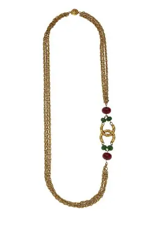 Chanel Gripoix 'cc' Necklace - Gold