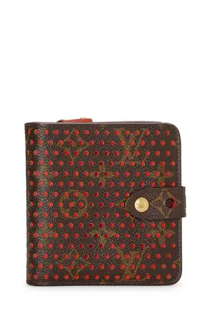LOUIS VUITTON Monogram Canvas Perforated Zippy Compact - Orange