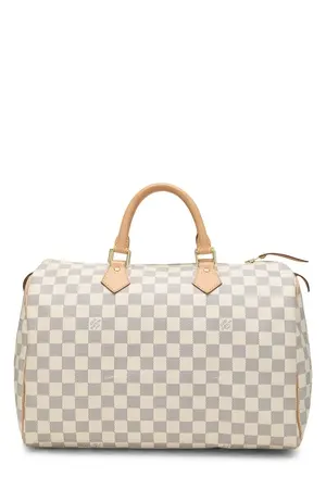 LOUIS VUITTON Damier Azur Speedy 35 - White
