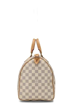 LOUIS VUITTON Damier Azur Speedy 35 - White