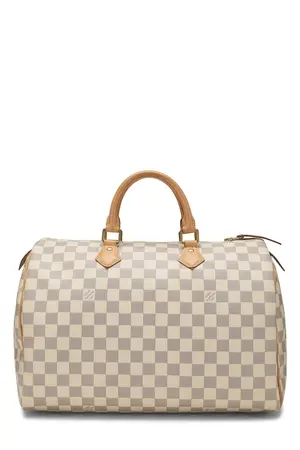 LOUIS VUITTON Damier Azur Speedy 35 - White