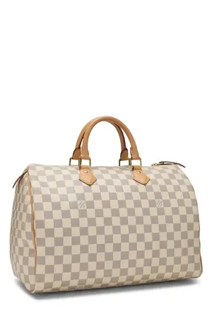 LOUIS VUITTON Damier Azur Speedy 35 - White