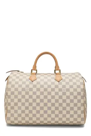LOUIS VUITTON Damier Azur Speedy 35 - White