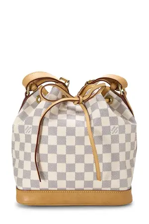LOUIS VUITTON Damier Azur Noé Bucket Bag - White