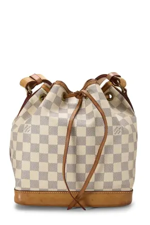 LOUIS VUITTON Damier Azur Noé Bucket Bag - White