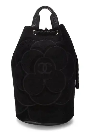 Chanel Terry Cloth Drawstring Backpack
