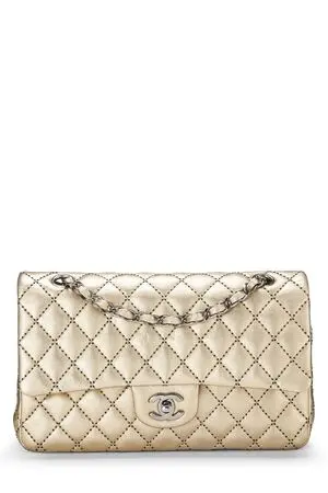 Chanel Metallic Quilted Lambskin Classic Double Flap Medium