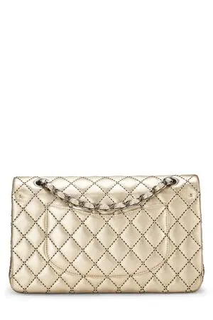 Chanel Metallic Quilted Lambskin Classic Double Flap Medium